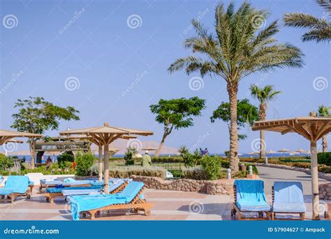 Idyllic Swimming Pool At A Seaside Resort Stock Image Image Of