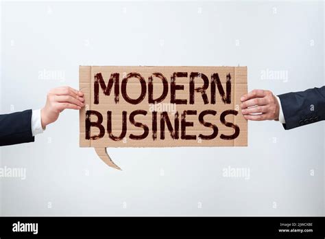 Text Sign Showing Modern Businessintroduction To The Philosophy Of Large Corporate Enterprise