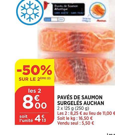 Promo Pavés De Saumon Surgelés Auchan chez Maximarché iCatalogue fr