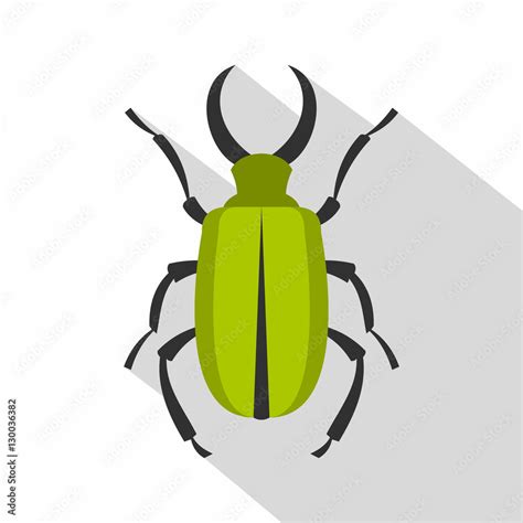 Green Bug Icon Flat Illustration Of Green Bug Vector Icon For Web