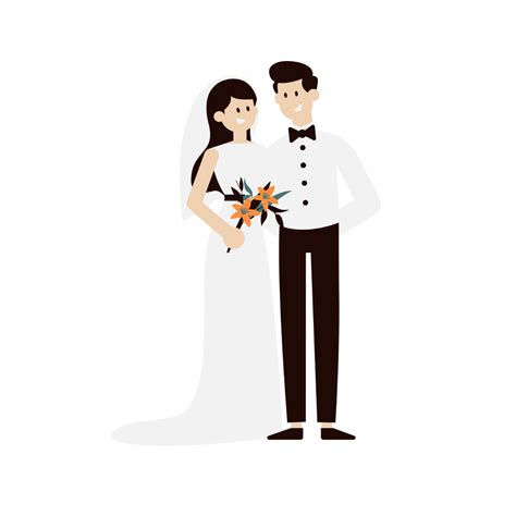 Wedding Couple Clip Art At Clkercom Vector Clip Art Romantic Newly