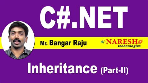 Inheritance Part 2 Cnet Tutorial Mr Bangar Raju Youtube
