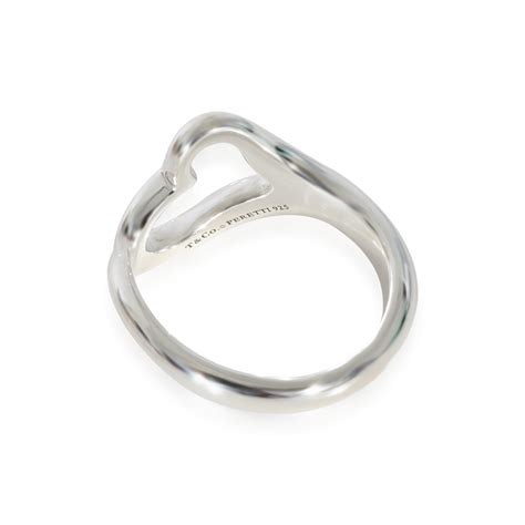Tiffany And Co Elsa Peretti Open Heart Ring In Sterling Silver Mygemma