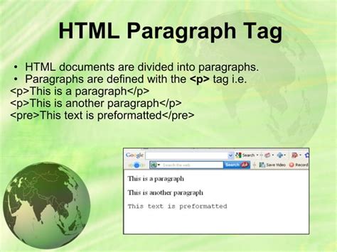 Introduction To Html Ppt