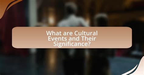 The Impact Of Cultural Events On Local Economies