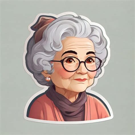 Premium Vector Grandma Cartoon Vector Background