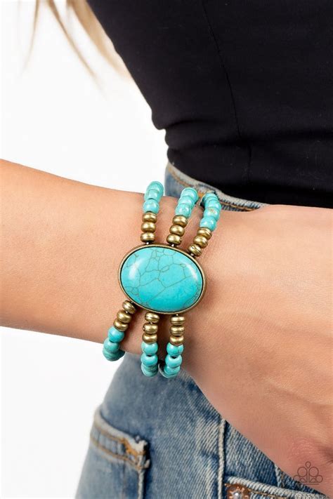 Paparazzi Bracelet ~ Stone Pools Brass Paparazzi Jewelry Online