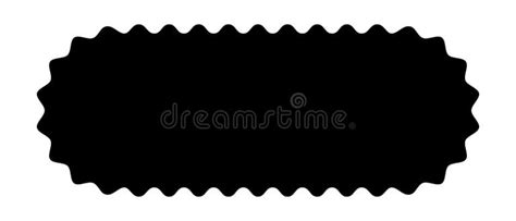 Oval Rectangle Shape With Wavy Edges Rectangular Form With Curvy Borders Stock Illustration