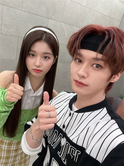 아이돌 이슈 그림체 비슷한 것 같은 엔믹스 설윤 And 스키즈 리노 투샷 셀카 