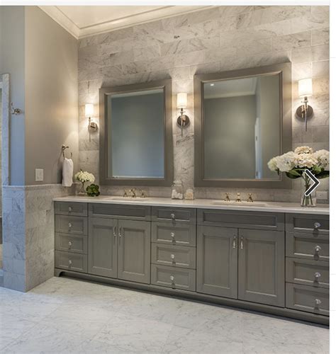 I Love This Long Vanity With Framed Mirrors And Sconces For Lighting Master Bathroom Vanity