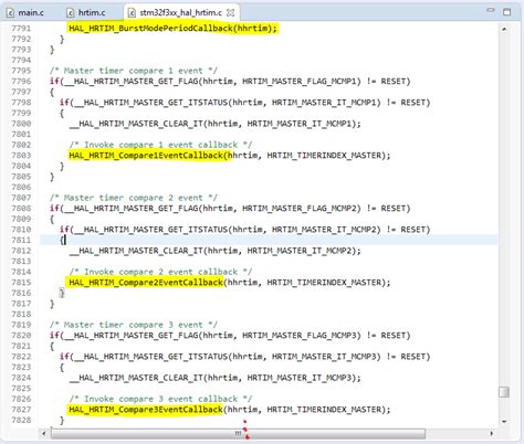 solved how to use hal hrtim irqhandler stmicroelectronics community
