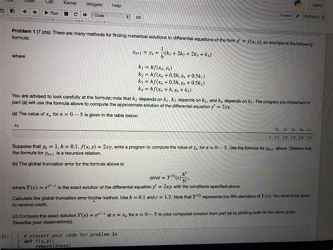 Solved Ben Cell Kernel Widgets Help Logout Run с Code