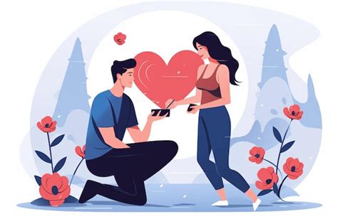 Premium Photo Woman Taking Picture Of Man Proposing To Girlfriend