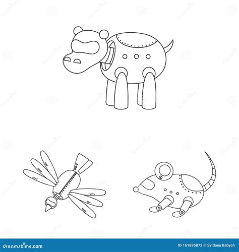 Vector Design Of Toy And Automation Symbol Set Of Toy And Science Vector Icon For Stock Stock