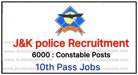 Jammu Kashmir Police Constable Recruitment 6000 Posts Check Details