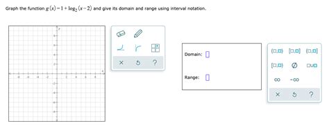 solved graph the function g x 1 log2 x 2 and give its