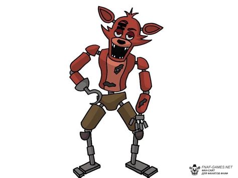Как нарисовать Фокси из ФНаФ карандашом поэтапно для начинающих