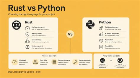 Rust Vs Python Which Language Is Best For Your Project Designveloper