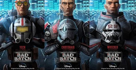 The Bad Batch Star Wars Inspired Beaded Necklace Echo Wrecker Hunter Tech And Crosshair