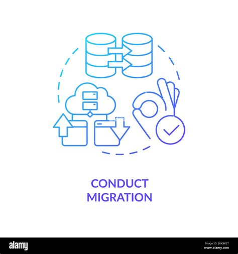 Conduct migration blue gradient concept icon Stock Vector Image & Art - Alamy