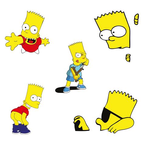 Adesivo De Carro Notebook Decorativo Bart Simpson 10 Centímetros