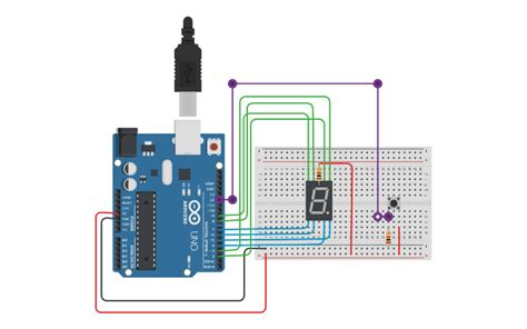 Circuit Design Seven Segment Decrement Tinkercad