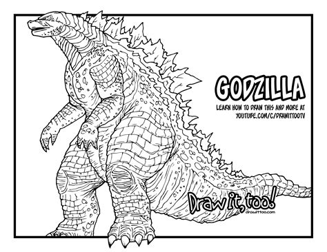 Mega Godzilla Coloring Pages Mecha Godzilla Coloring Pages