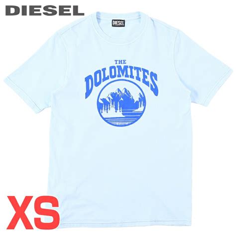 【楽天市場】 Diesel ディーゼル メンズ プリント ピグメント加工 半袖tシャツ カットソー【t Just C16】【サイズxs】【ライトブルー】die M T F4 4k8 《メーカー