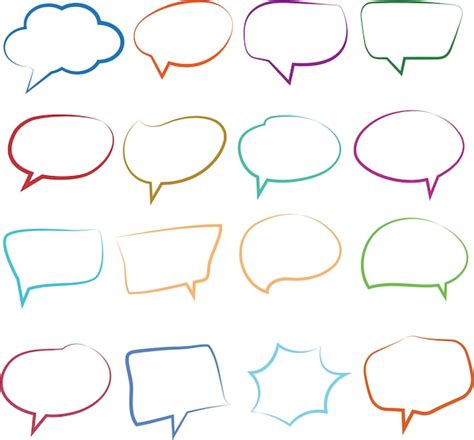 Premium Vector Speech Bubbles Set Color Shapes Graphic
