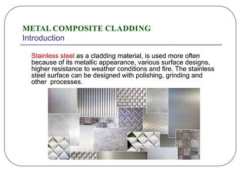 Construction Technology V Metal Composite Cladding Non Metal Cladding