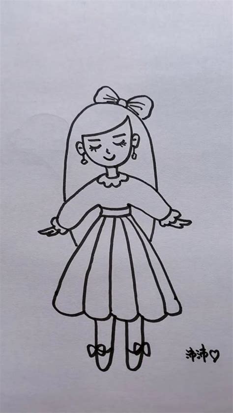 简笔画女孩的方法图片大全 简笔画女孩的方法图片大全可爱 画趣文库（我爱生活）