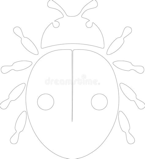 Ladybug Outline Silhouette Generative Ai Stock Vector Illustration Of