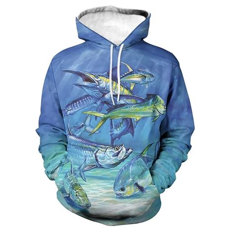BLUZA Wędkarskie ryby z nadrukiem D męskie damskie bluzy z kapturem Street Allegro pl