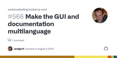 Make The Gui And Documentation Multilanguage · Issue 566