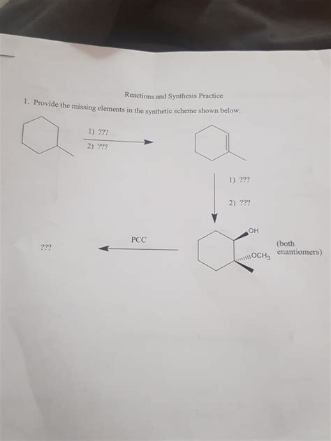 Solved Reactions And Synthesis Practice 1 Provide The Chegg
