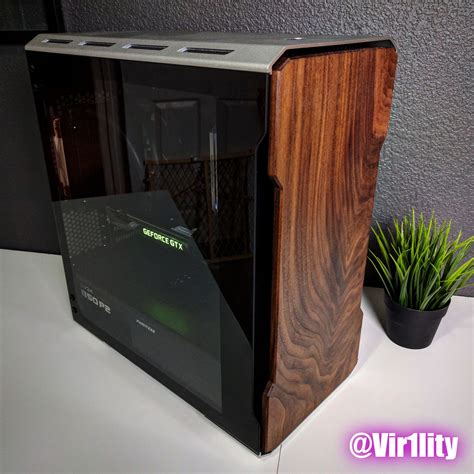 Gorgeous Walnut Front Panel Mod On The Phanteks Evolv Matx Tg Pcmasterrace Gaming Computer