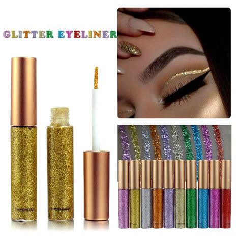 Buy 10 Color Metallic Liquid Glitter Eyeliner Long