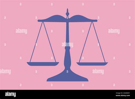 Balanced Scale Illustation Pans And Arm On A Equal Level Weighting