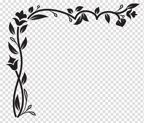 Flower Frame Png Black And White Best Flower Site