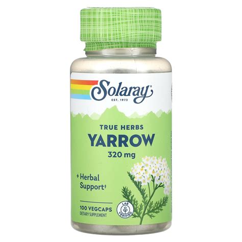 Solaray True Herbs Yarrow 320 Mg 100 VegCaps