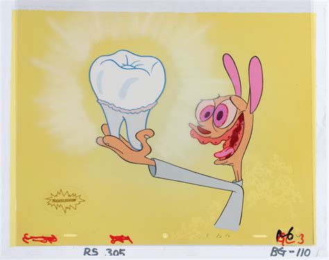 Ren And Stimpys Tooth Production Cel From Rens Toothache