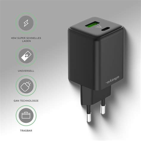 alkaya USB C A Ladegerät Schnellladegerät Kaufland de