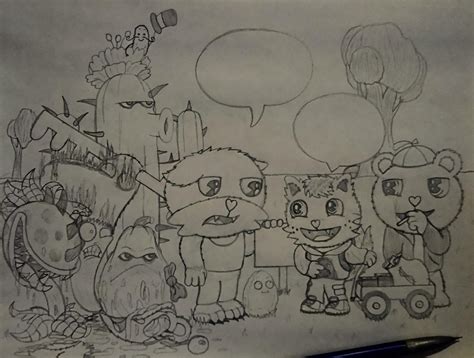 Plants Vs Zombies Htf Edition Wip Sketch By Bigricksmith On Deviantart