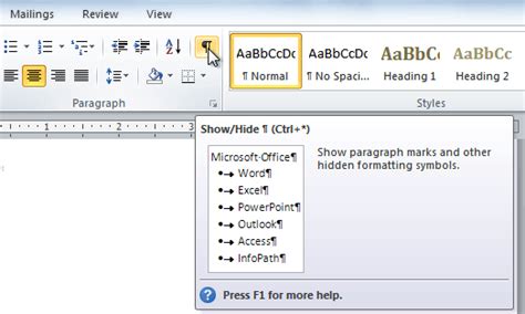 Word 2010 Using Indents And Tabs