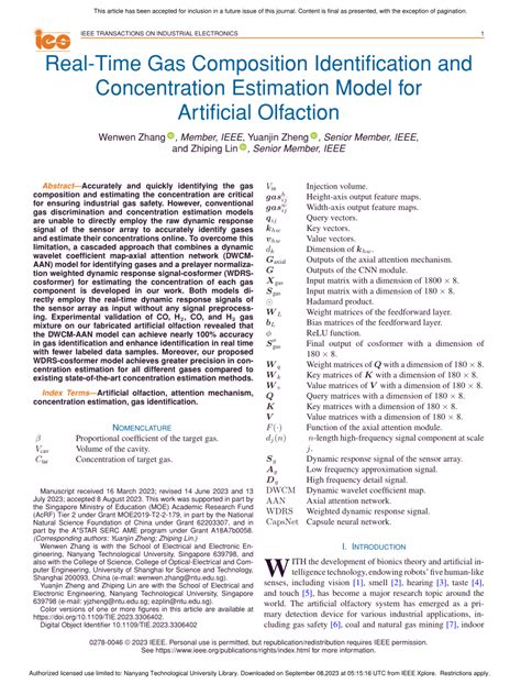 Pdf Real Time Gas Composition Identification And Concentration