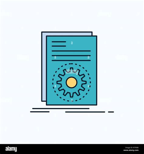 Code Ausführbar Datei Laufen Skript Flachbild Symbol Grüne Und Gelbe Zeichen Und Symbolen