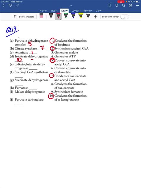 Solvedmatch Each Enzyme With Its Description Column Cant Copy