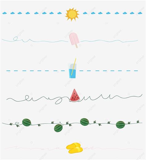 夏の新鮮な境界線イラスト画像とpsdフリー素材透過の無料ダウンロード Pngtree