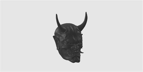 Oni Hannya Mask Stl File 3d Oni Mask Samurai Mask Traditional