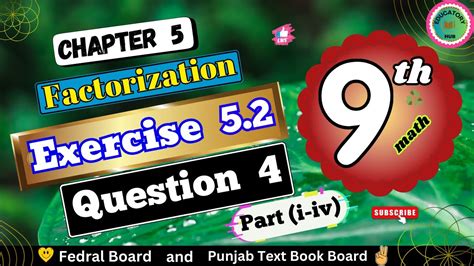 Class 9th Math Chapter 5 Exercise 5 2 Question 4 I Iv Educatoryhub Youtube